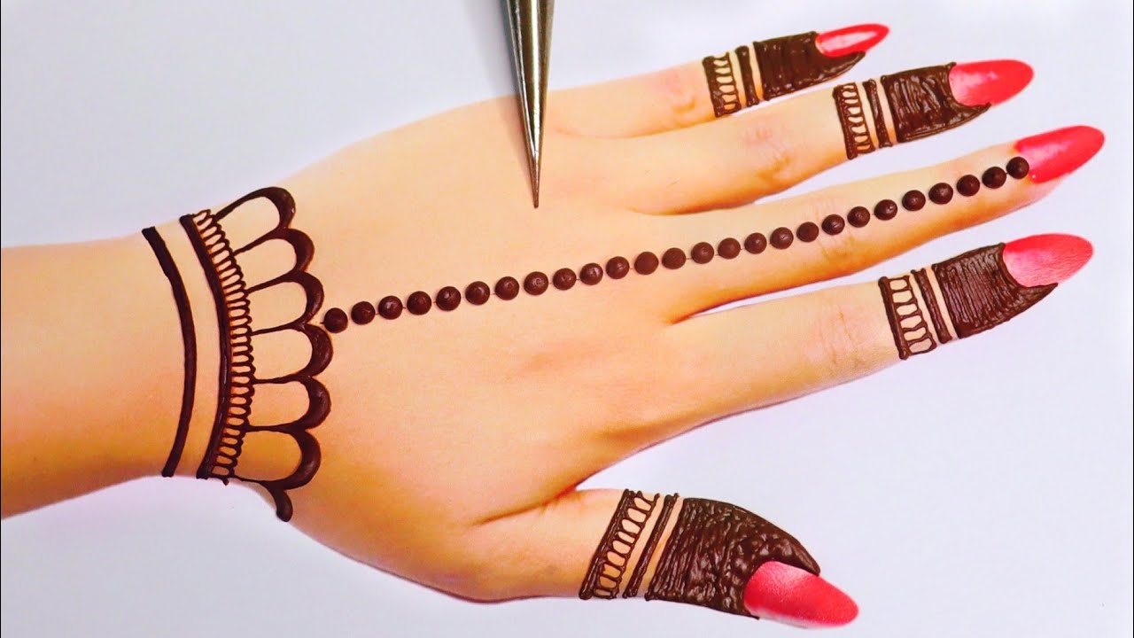 Beautiful Gol tikki Mehndi designs for hands | Easy Simple mehandi ...
