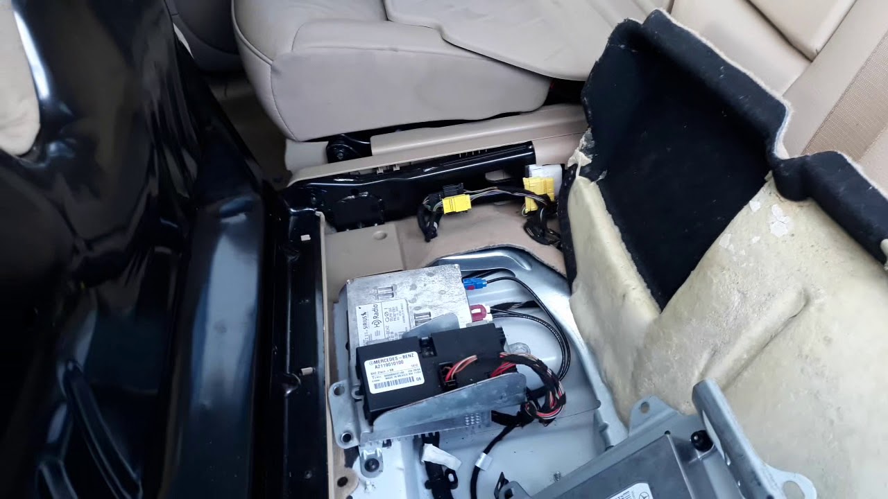 Mercedes GL550 2011 Radio module location and SoS module and seat ...