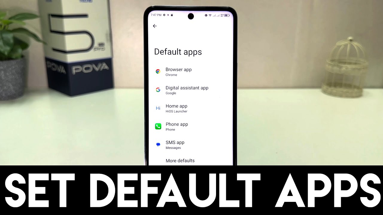 How to change the default Apps or browser on Tecno Pova 5 Pro - YouTube