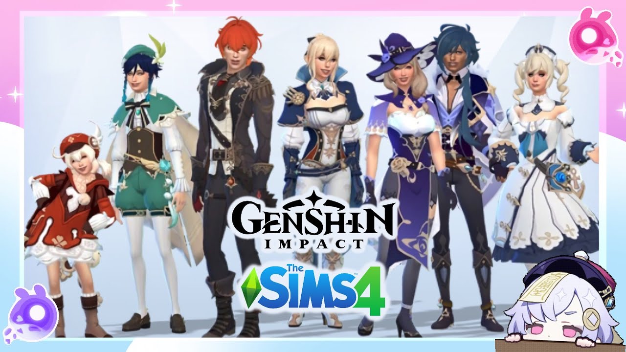 Genshin Impact in the Sims 4 Part 1 making Mondstat (full stream) - YouTube