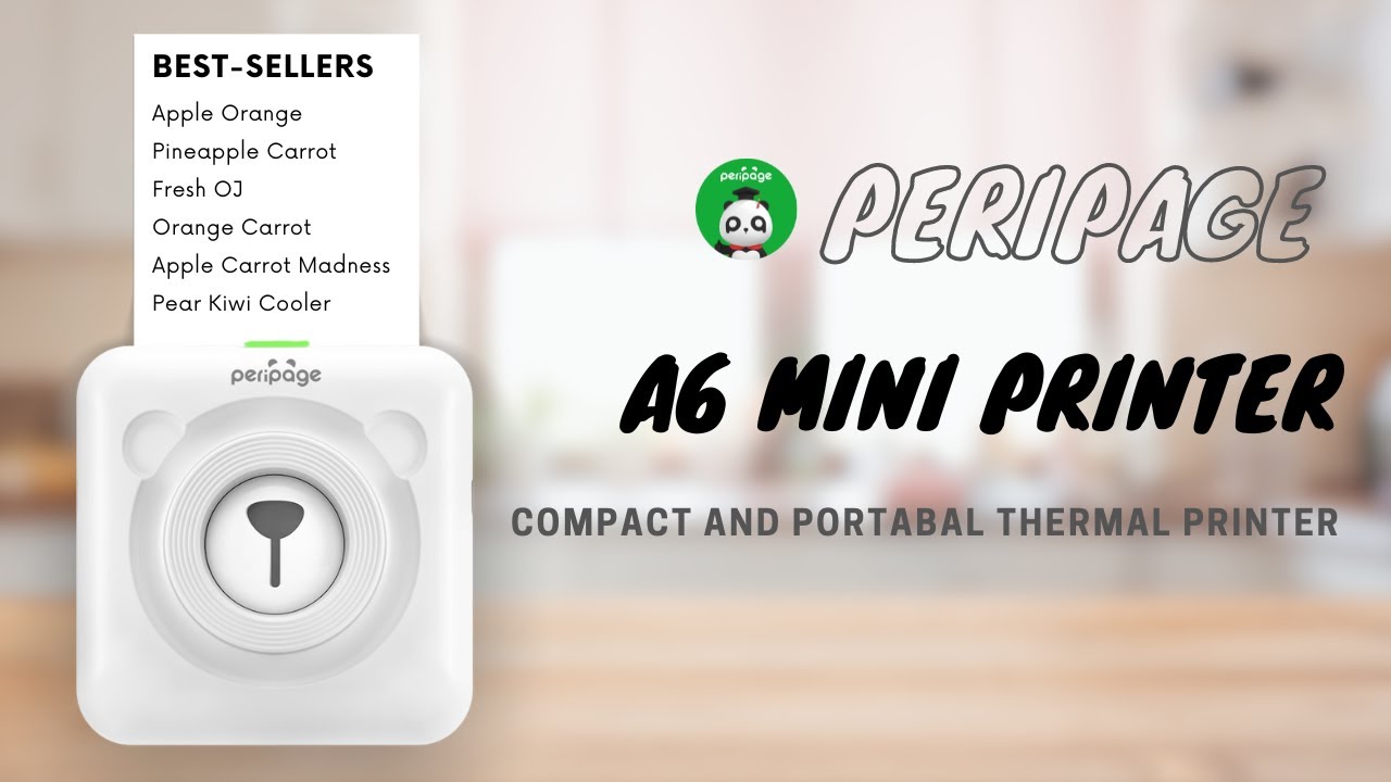 PeriPage Printer A6: A Compact and Portable Thermal Printer - YouTube