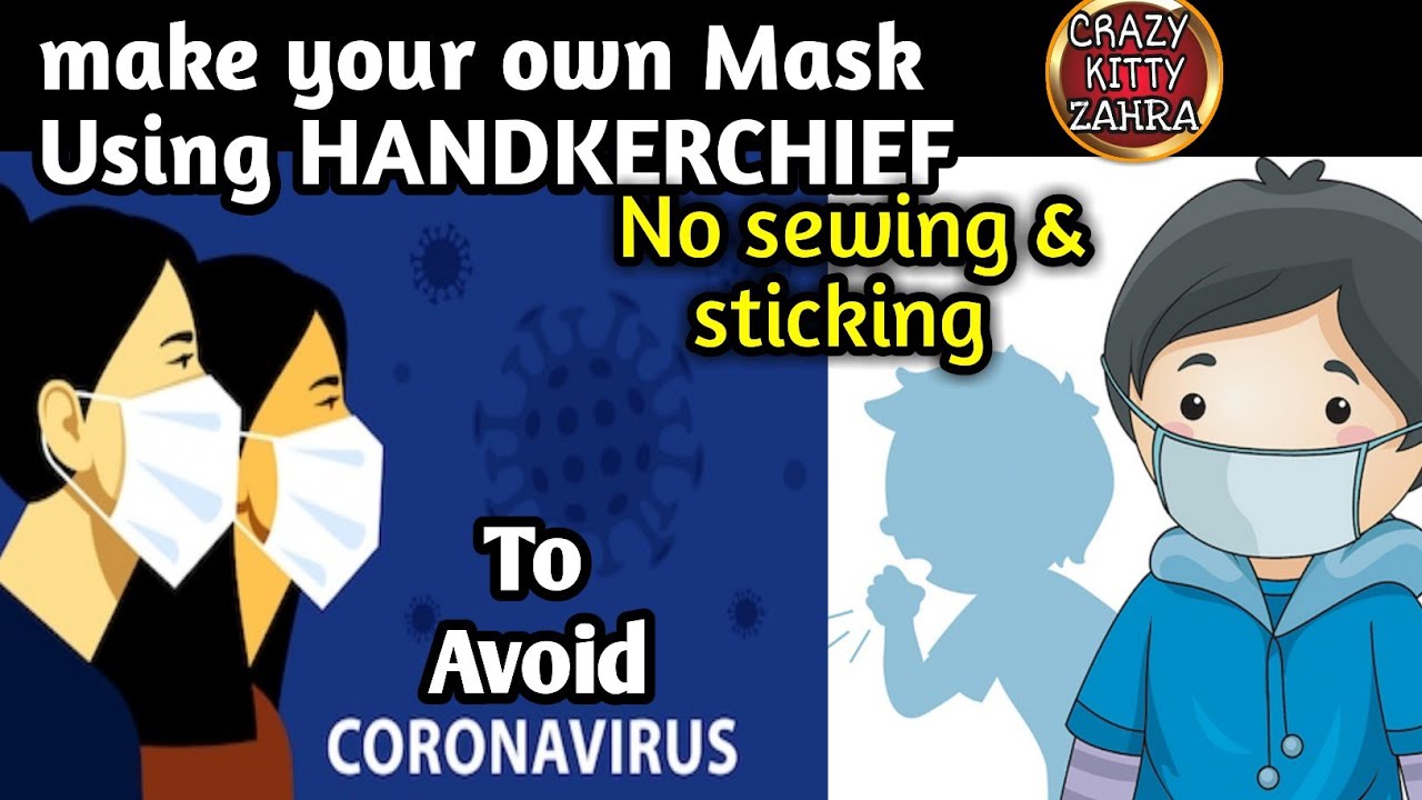 Simple and Easy Handkerchief Face mask..No sewing and sticking ...