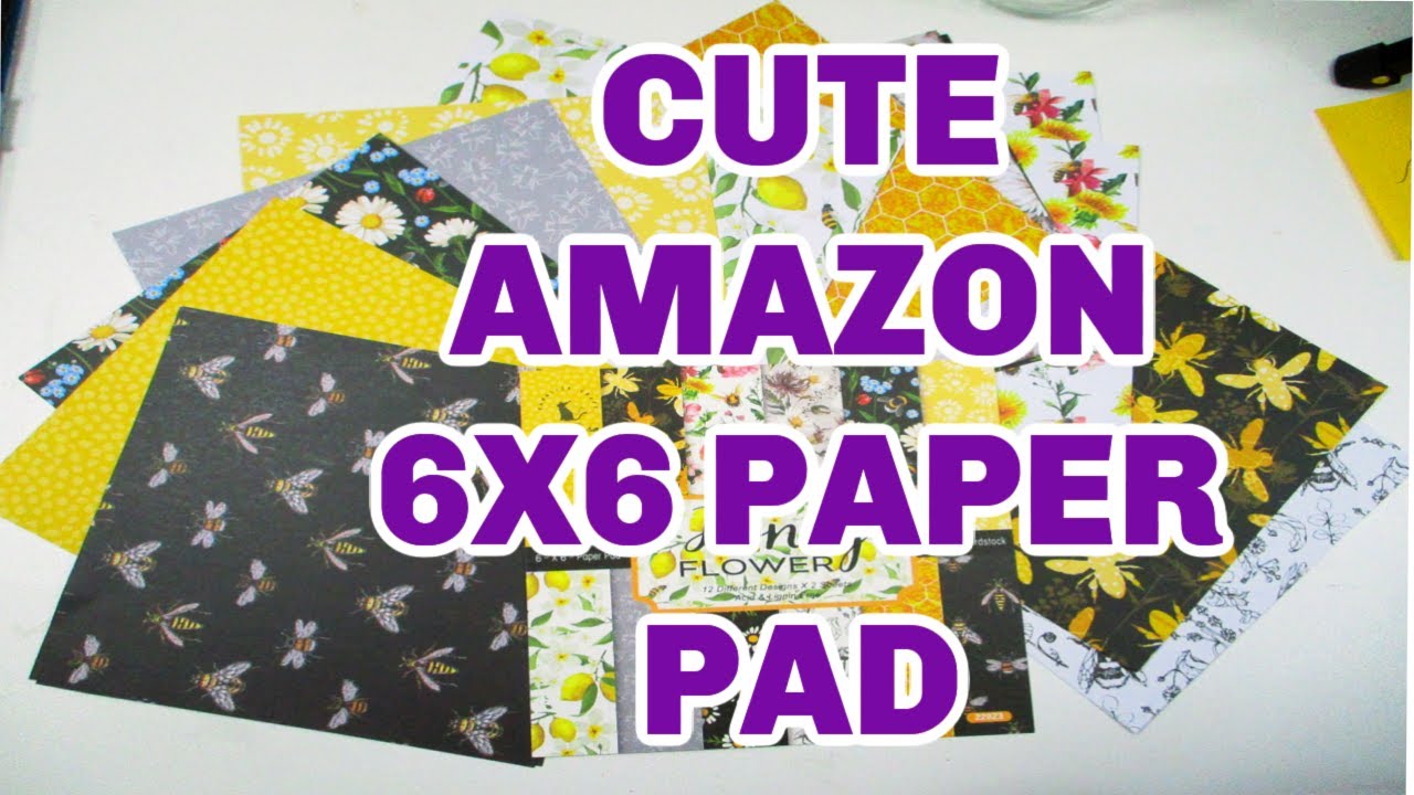 LOOK AMAZON 6X6 SCRAPBOOK PAPER PAD SO CUTE!!!!! - YouTube