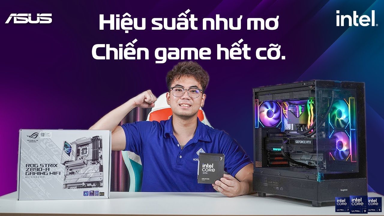 PC GAMING INTEL ULTRA 7 265K + MAIN ASUS ROG STRIX Z890-A GAMING WIFI ...