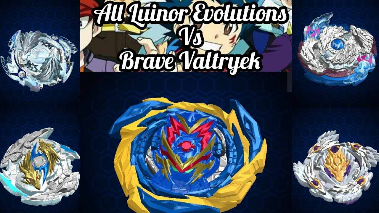 All Luinor Evolutions Vs Brave Valtryek!! Beyblade Burst Rivals Game ...