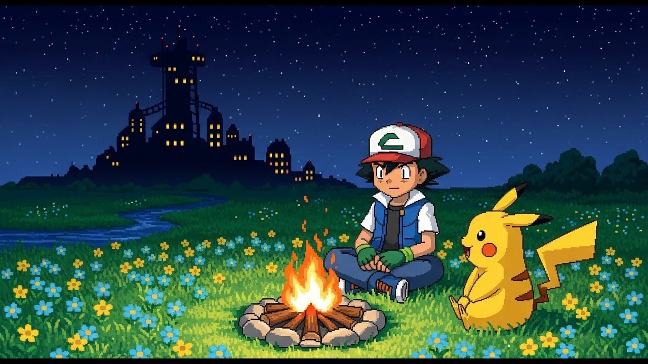 Pikachu and Ash share their dreams | Music for Study and Sleep - YouTube