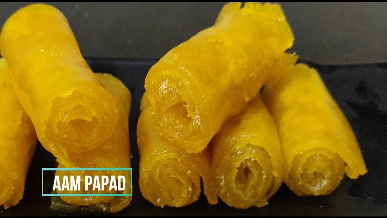 Aam Papad Recipe || मीठे आम पापड़ रोल || Mango Papad Roll - YouTube