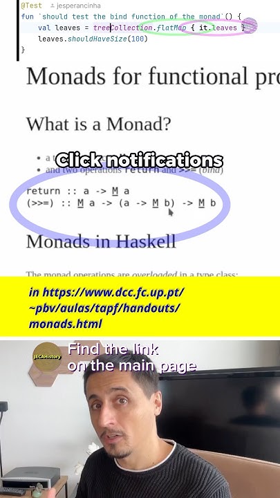 Explaining BIND in a monad! Also known as flatMap in Kotlin! #jesprotech #kotlin #haskell #monad ...