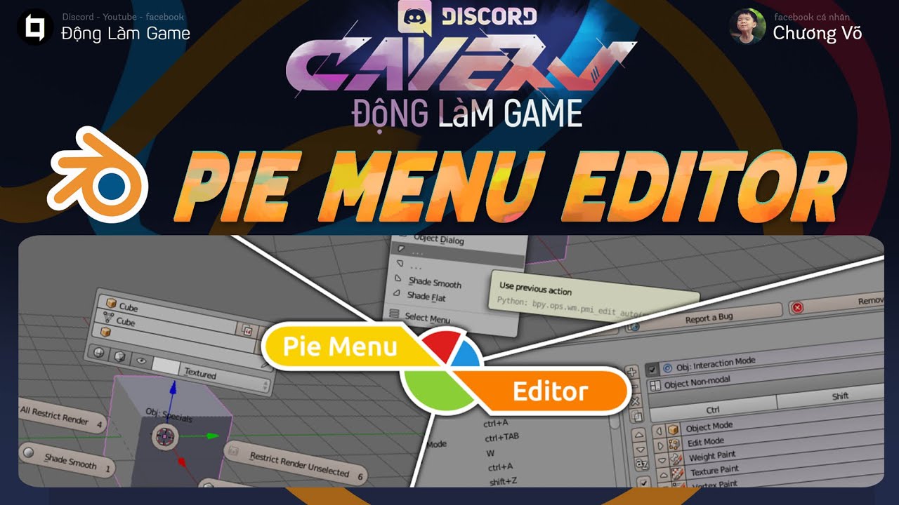 Sử dụng Blender Pie Menu Editor - YouTube