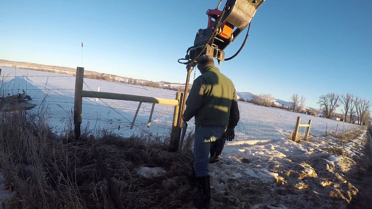 Fence Post Thumper From Trailer | Fireproof Fencing LLC - YouTube