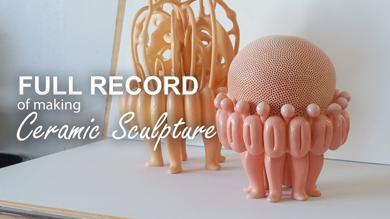 Making ceramic sculpture from clay - Transplant series - finishing ...