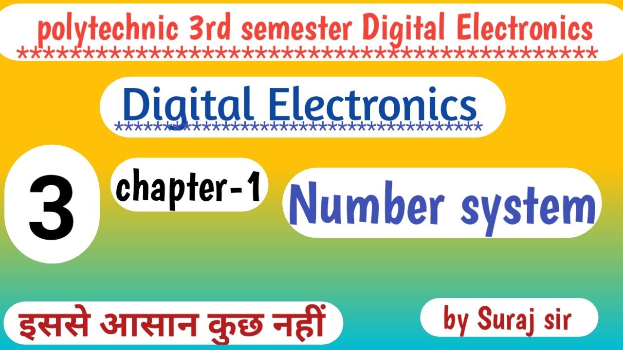 Digital Electronics chapter1 (Number system)//D.E number system//number ...