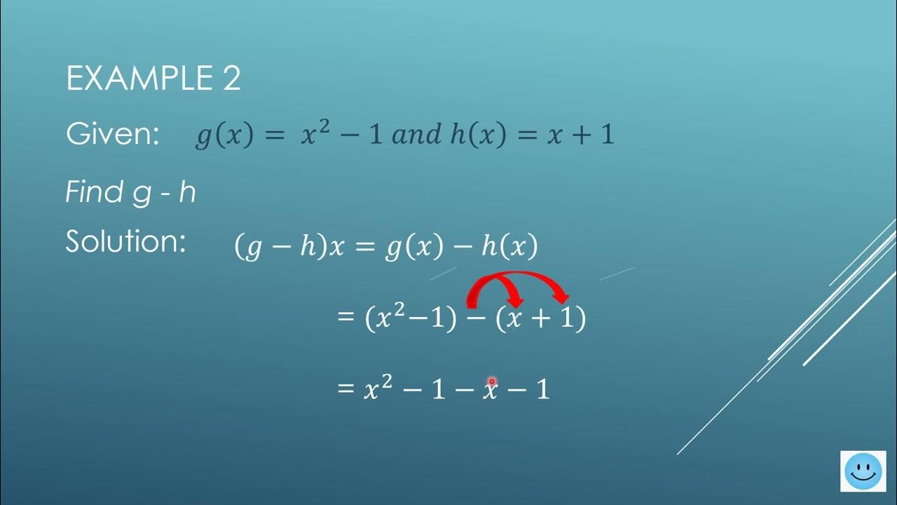 Addition and Subtraction of Functions - YouTube