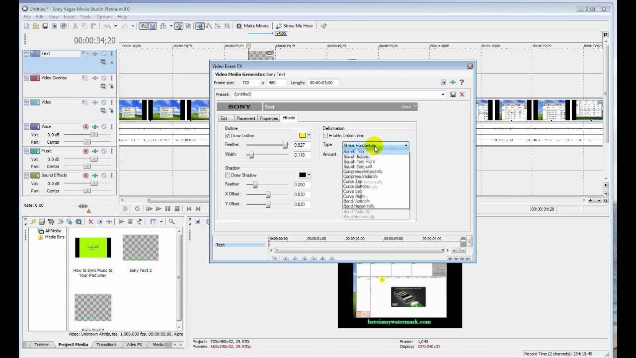 How to Make Watermarks in Sony Vegas Movie Studio - YouTube