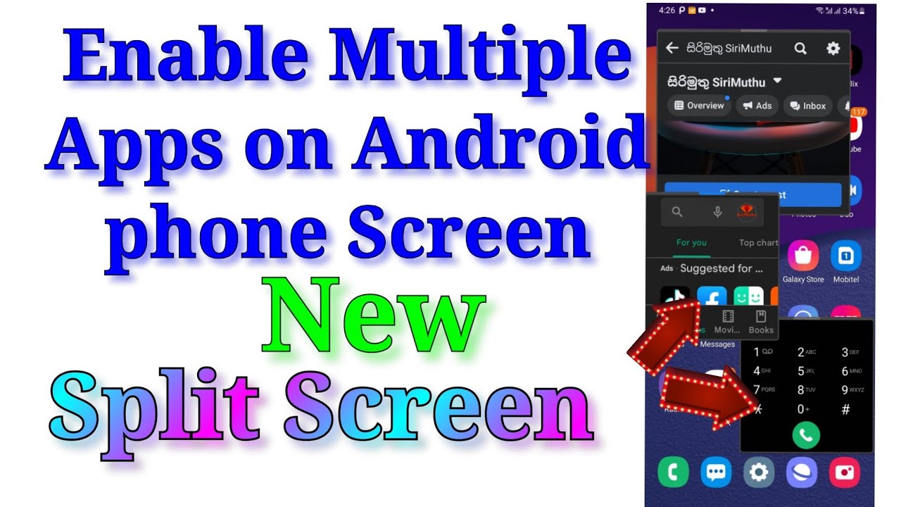 How to enable split screen multiple Apps on android 11 - YouTube