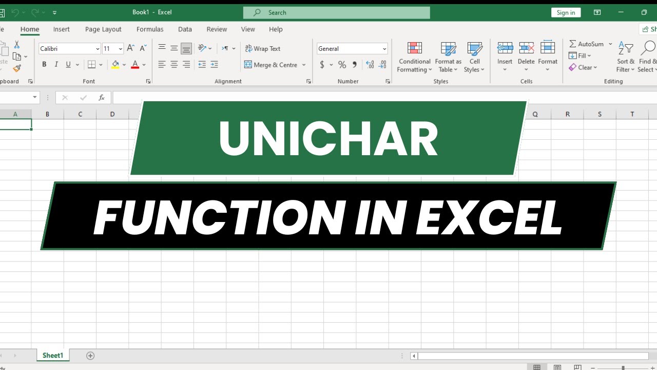 Unichar Function In Excel Youtube 0288