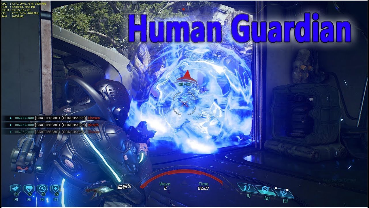 Mass Effect Andromeda - Human Guardian Gameplay - YouTube