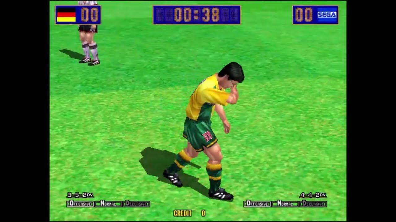 VIRTUA STRIKER 2 VERSION 98 SEGA - 1998 arcade retrogame longplay . Germany walkthrough - YouTube
