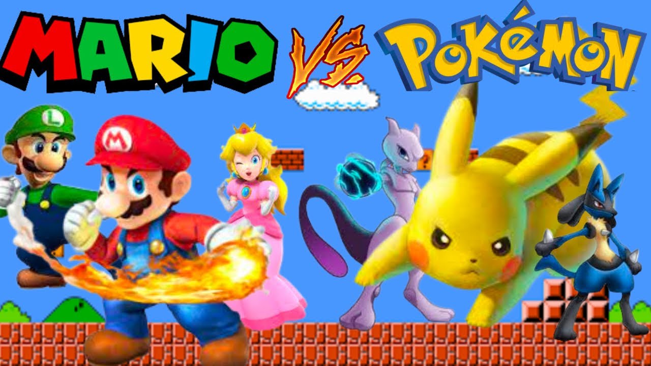 Super Smash Battle Brain Break Mario vs Pokémon - YouTube