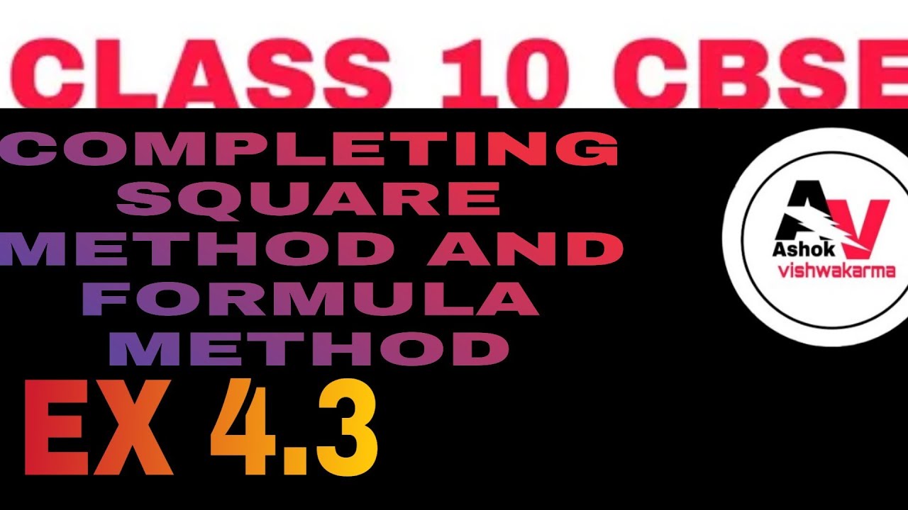 Completing square method and formula method - YouTube