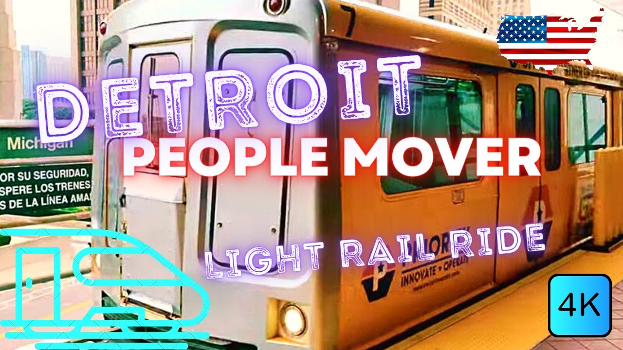 DETROIT, USA 🇺🇸 – LIGHT RAIL PEOPLE MOVER – 4K RIDE - YouTube