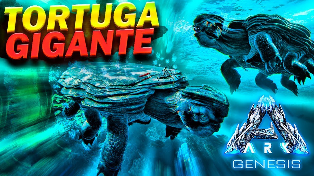 NUEVA TORTUGA GIGANTE "MEGACHELON" 😱 ASÍ FUNCIONA 💧 - ARK GENESIS - YouTube