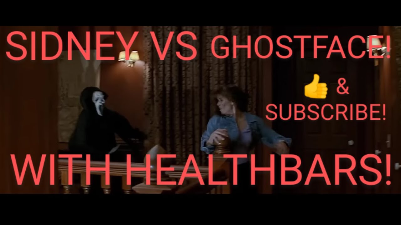 Sidney VS GhostFace! (Round 3/4 With HealthBars!) - Scream (1996) - YouTube