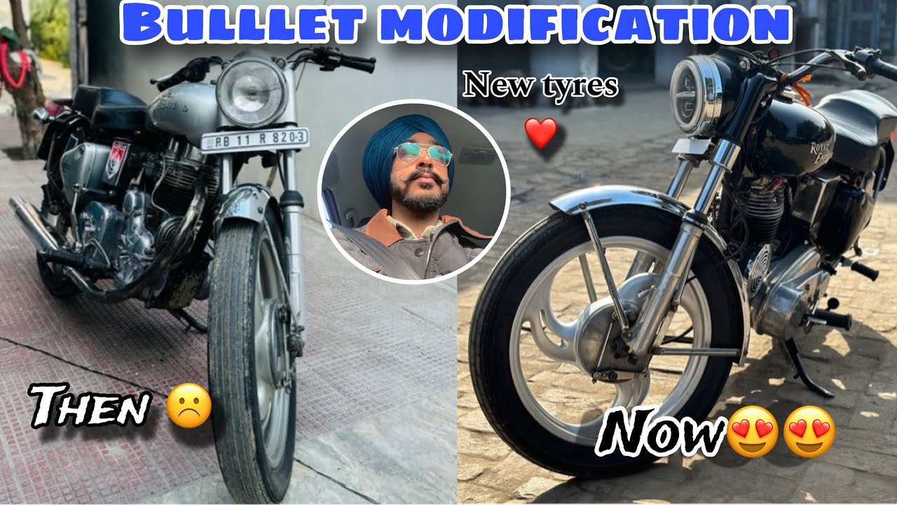 Bullet colour change😍 | Silver to black convert | New tyres | # ...
