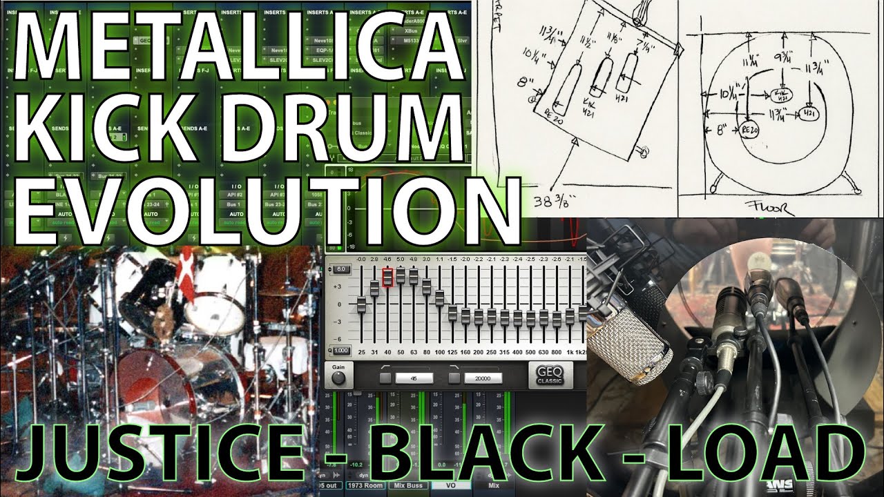 Metallica Kick Drum Micing Techniques, Lars' Tone from Justice, Black ...