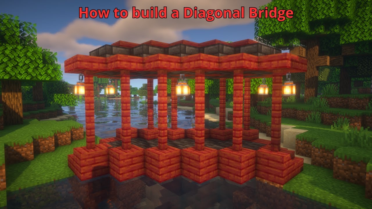 How to Build a Diagonal Bridge - Minecraft - YouTube