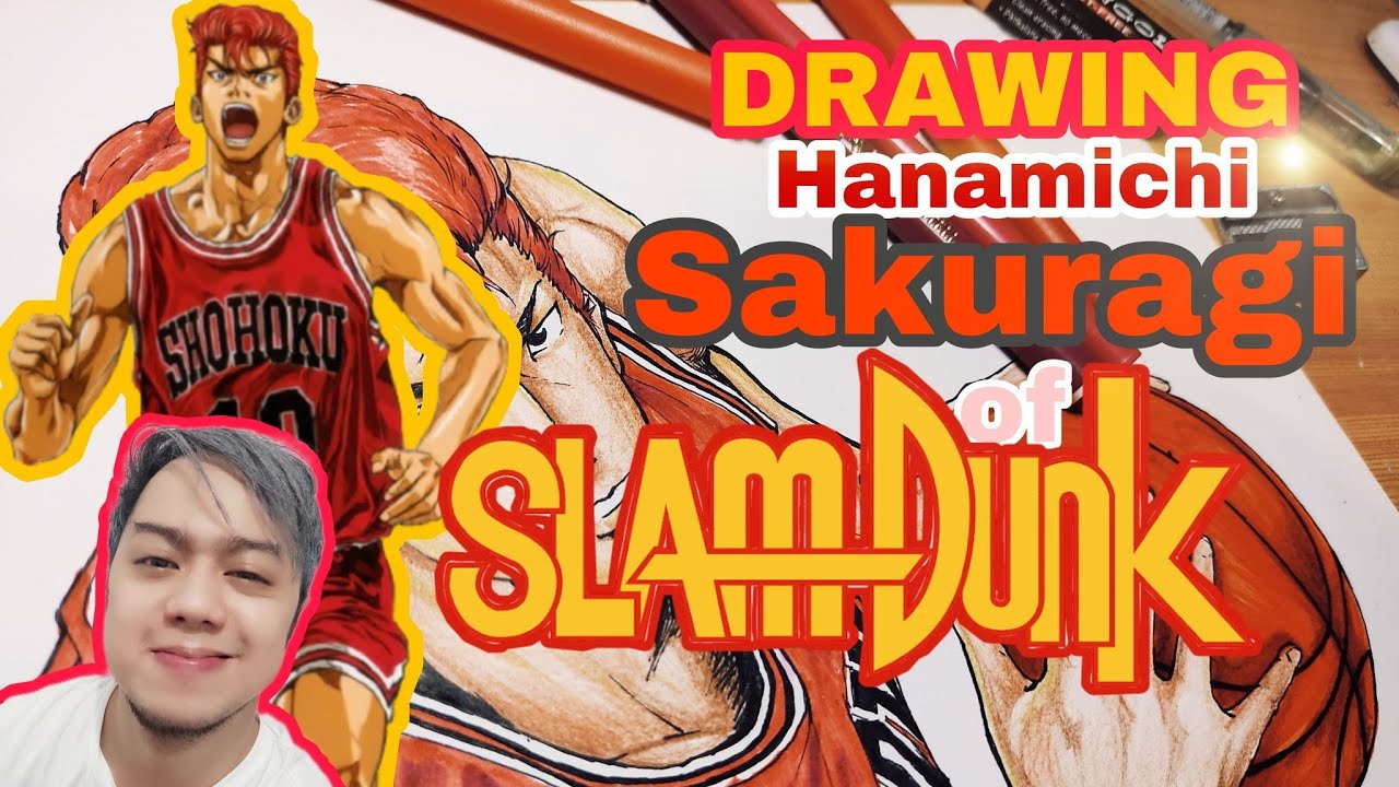 Drawing Hanamichi Sakuragi of Slamdunk -90's Anime - Drawing with Benj ...