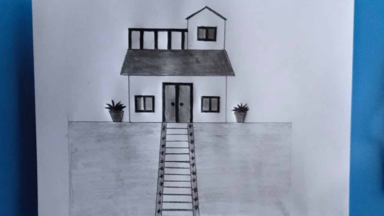 How to draw a tinny house | House drawing | My home art - YouTube