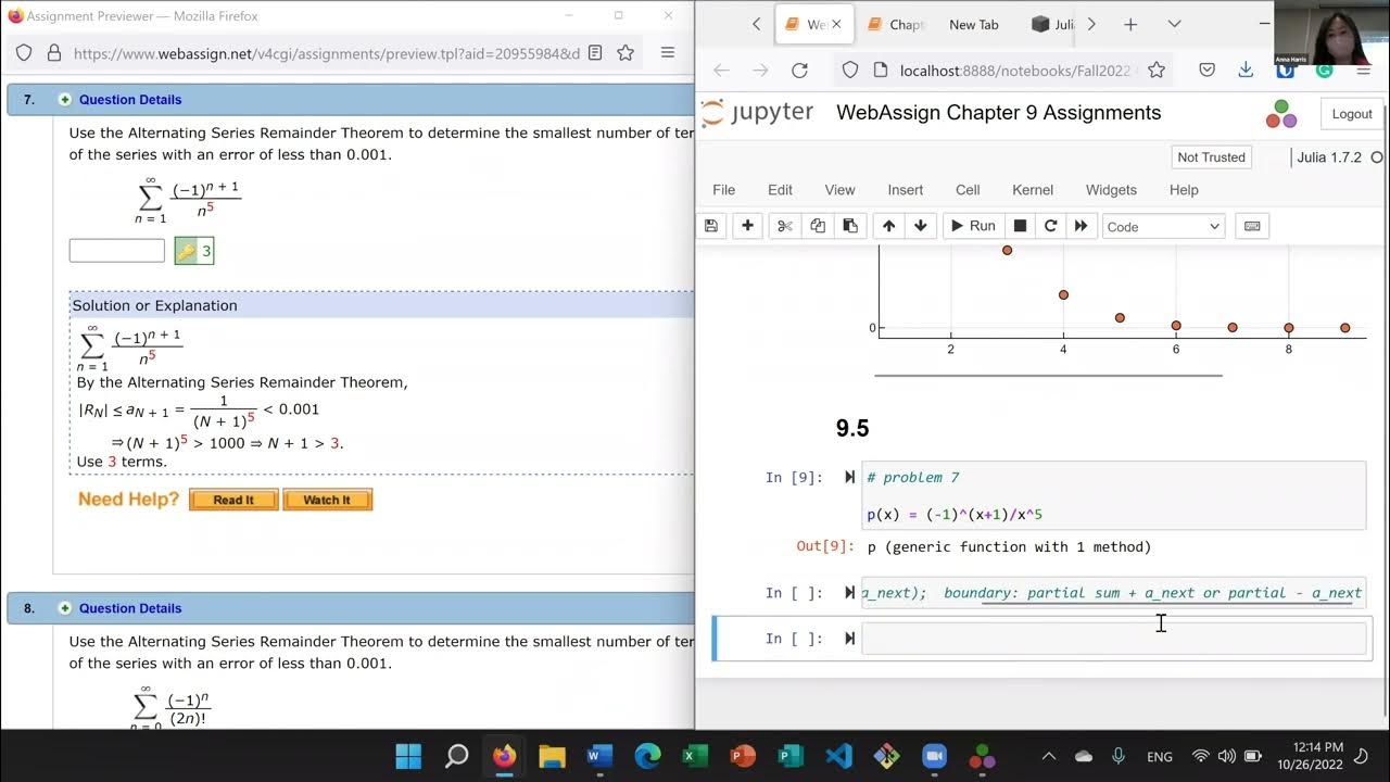 Calculus 2: Webassign Problems 9.5 and 9.6 - YouTube