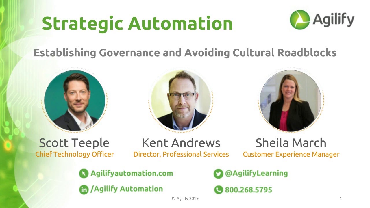 Establishing Governance and Avoiding Cultural Roadblocks - IA World ...