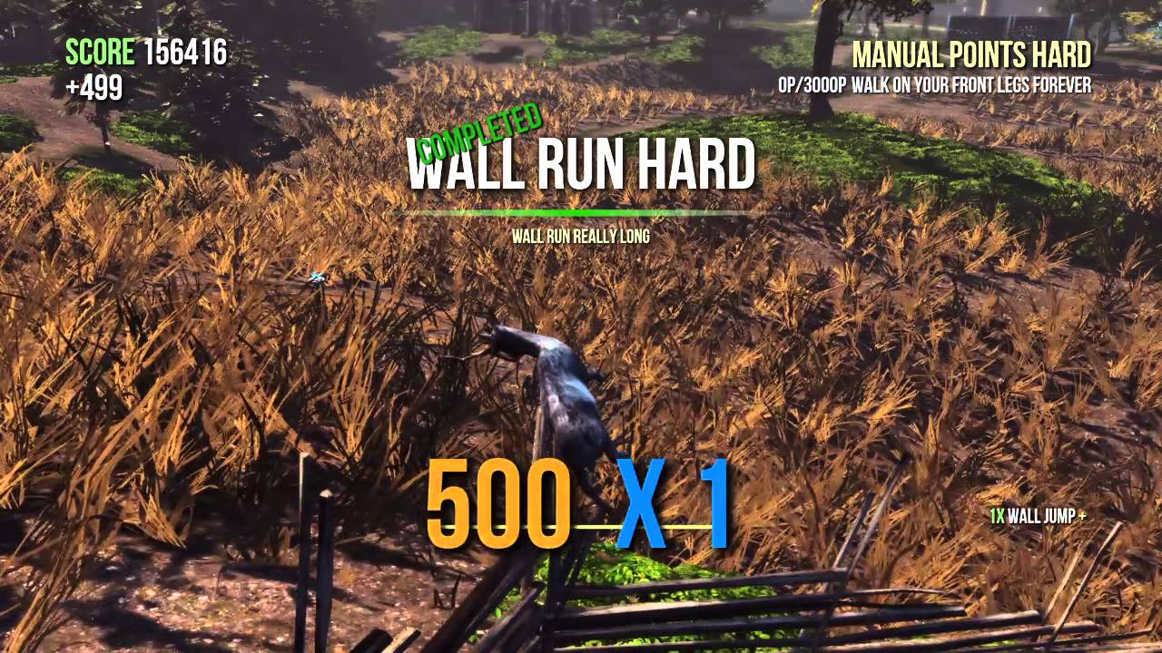 Goat Simulator Wall Run Hard made easy (PS4) - YouTube