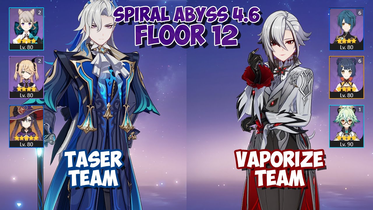 Neuvillette Taser & Arlecchino Vaporize | Spiral Abyss 4.6 | Genshin ...