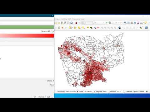 Area calculation and population density with QGIS - YouTube