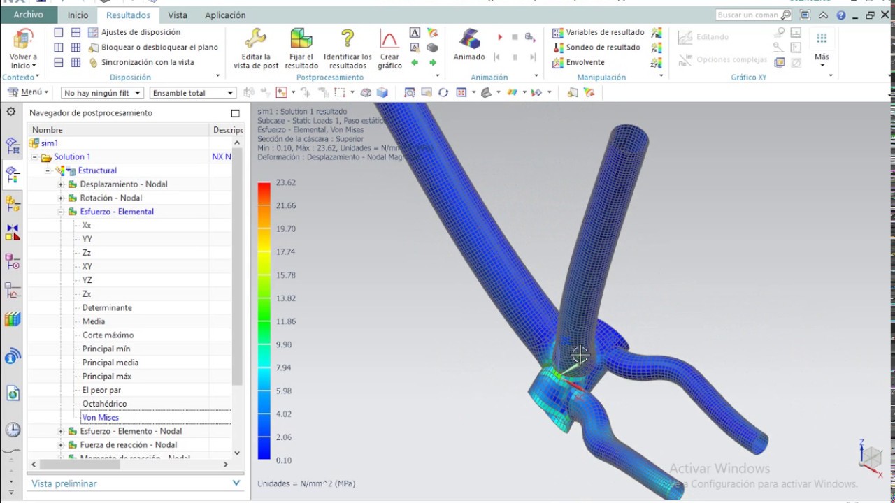 Tutorial de NX: simulación estática lineal: condiciones de borde y ...