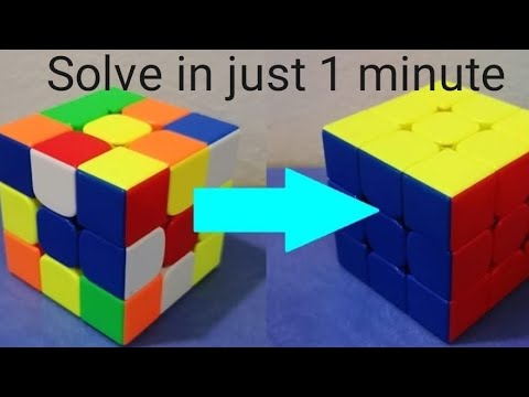 How to Solve a 3x3 Rubik's Cube in just 1 minute (Beginners Tutorial ...