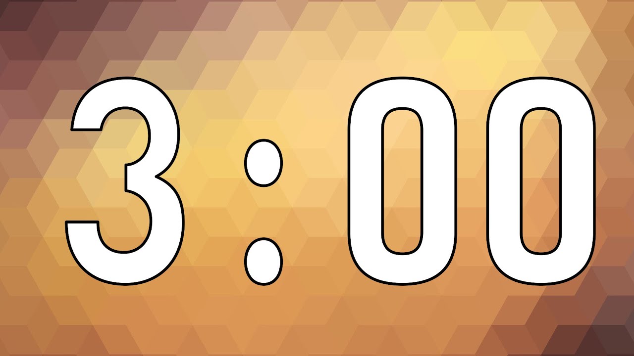 3 Minute Countdown Timer | Geometric Background - YouTube