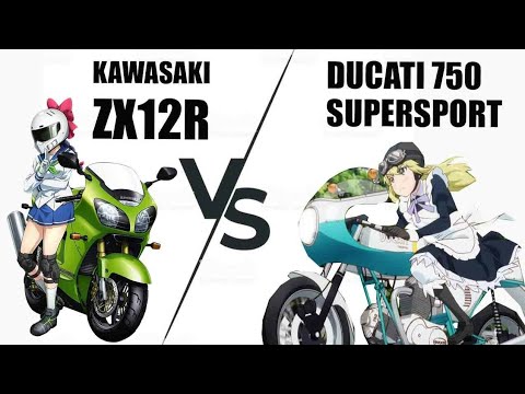 [Bakuon! OVA] Raimu senpai dan Hikari-chan. Kawasaki zx12r vs Ducati ...