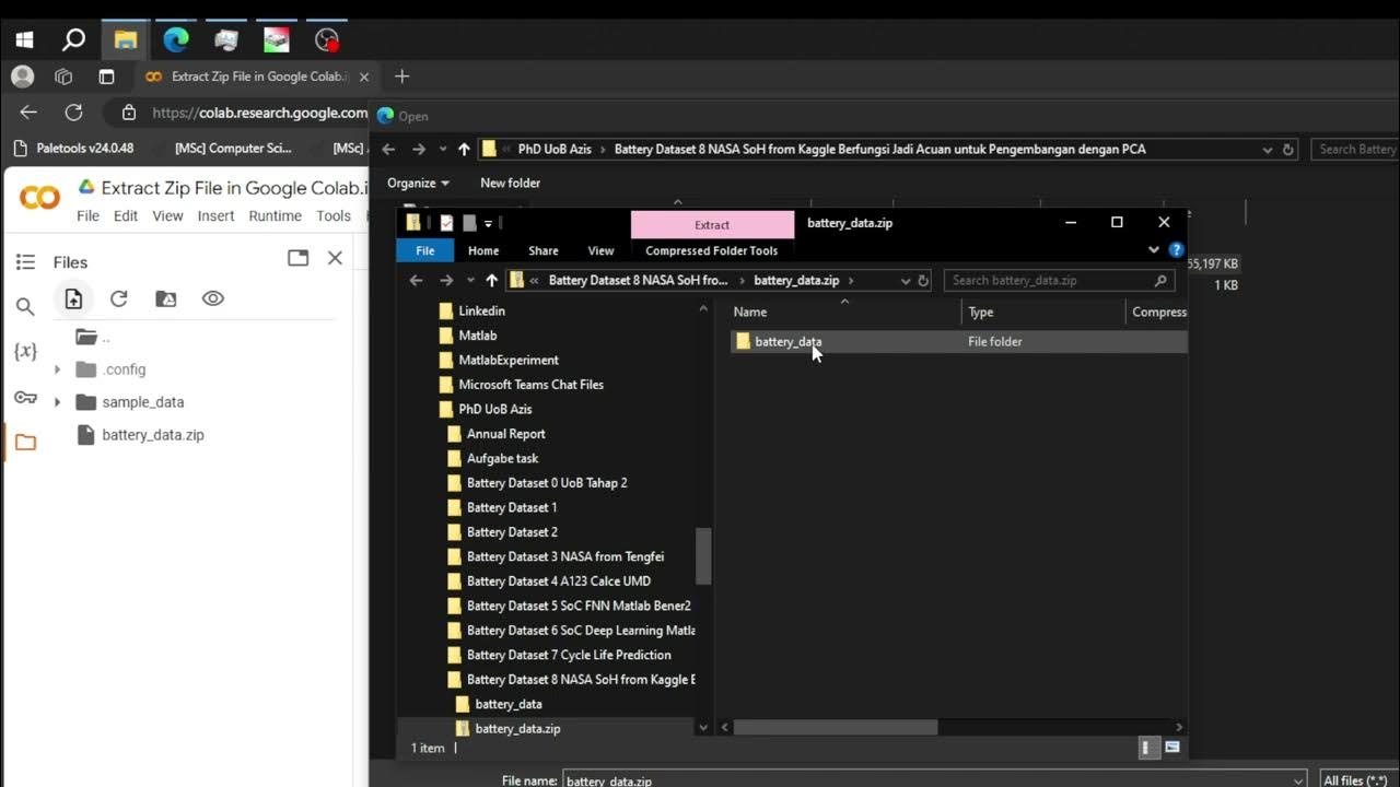 How to Extract ZIP File in Google Colab | 10. Cara Mengekstrak ZIP File di Google Colab - YouTube