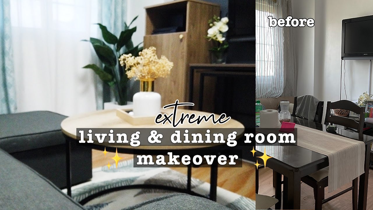 EXTREME Living Dining Room Makeover For In-Laws ️ | Multifunctional ...