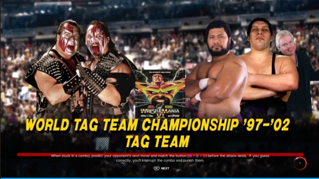 Demolition vs The Colossal Connection. WrestleMania 6. WWE 2K23. - YouTube