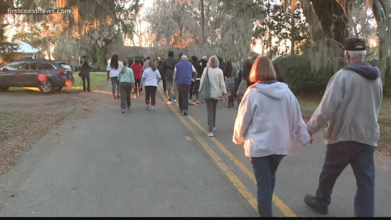 Community holds memorial walk remembering final moments of Ahmaud ...