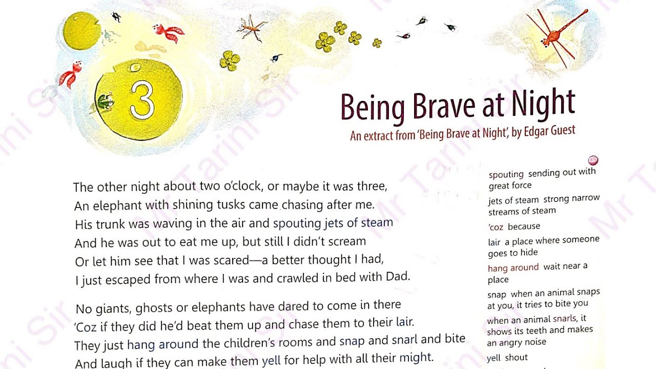 Being Brave at Night|Poem|Class-5|The Magic Carpet - YouTube