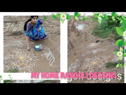 # Padma kamala rangoli designs# astadala rangoli designs# - YouTube