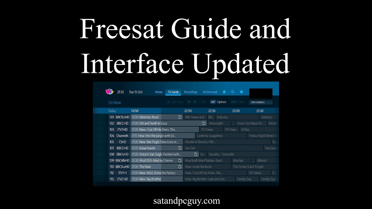 Freesat 4k TV Boxes Get A New Look User Interface and Guide - YouTube