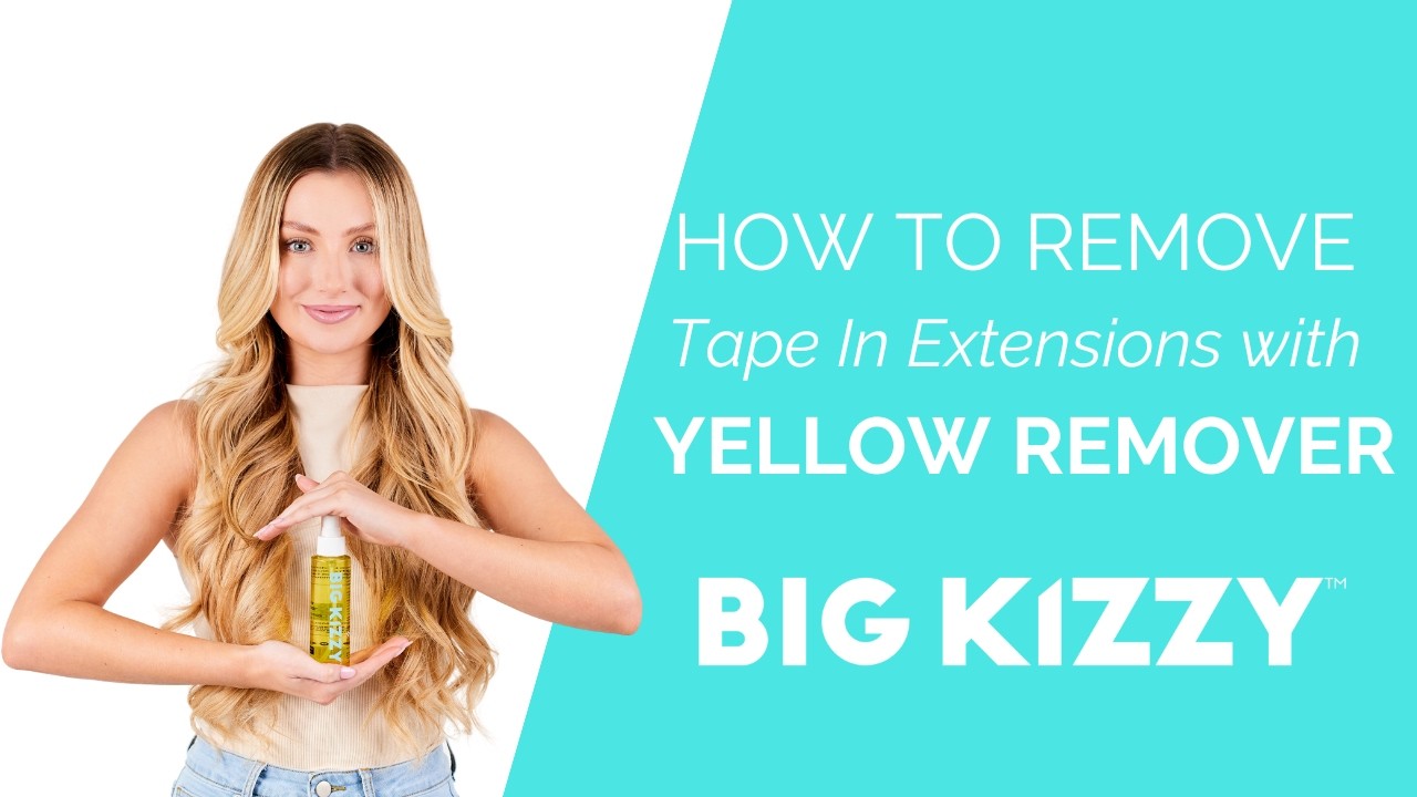 How To Remove Tape in Extensions with Yellow Remover - YouTube