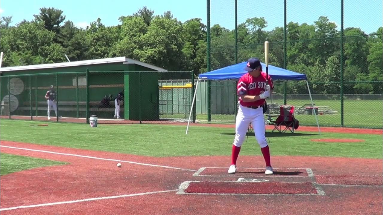 Brady Wozniak Hitting - Mid Atlantic Red Sox - Filmed June 2022 - www.PlayInSchool.com - YouTube